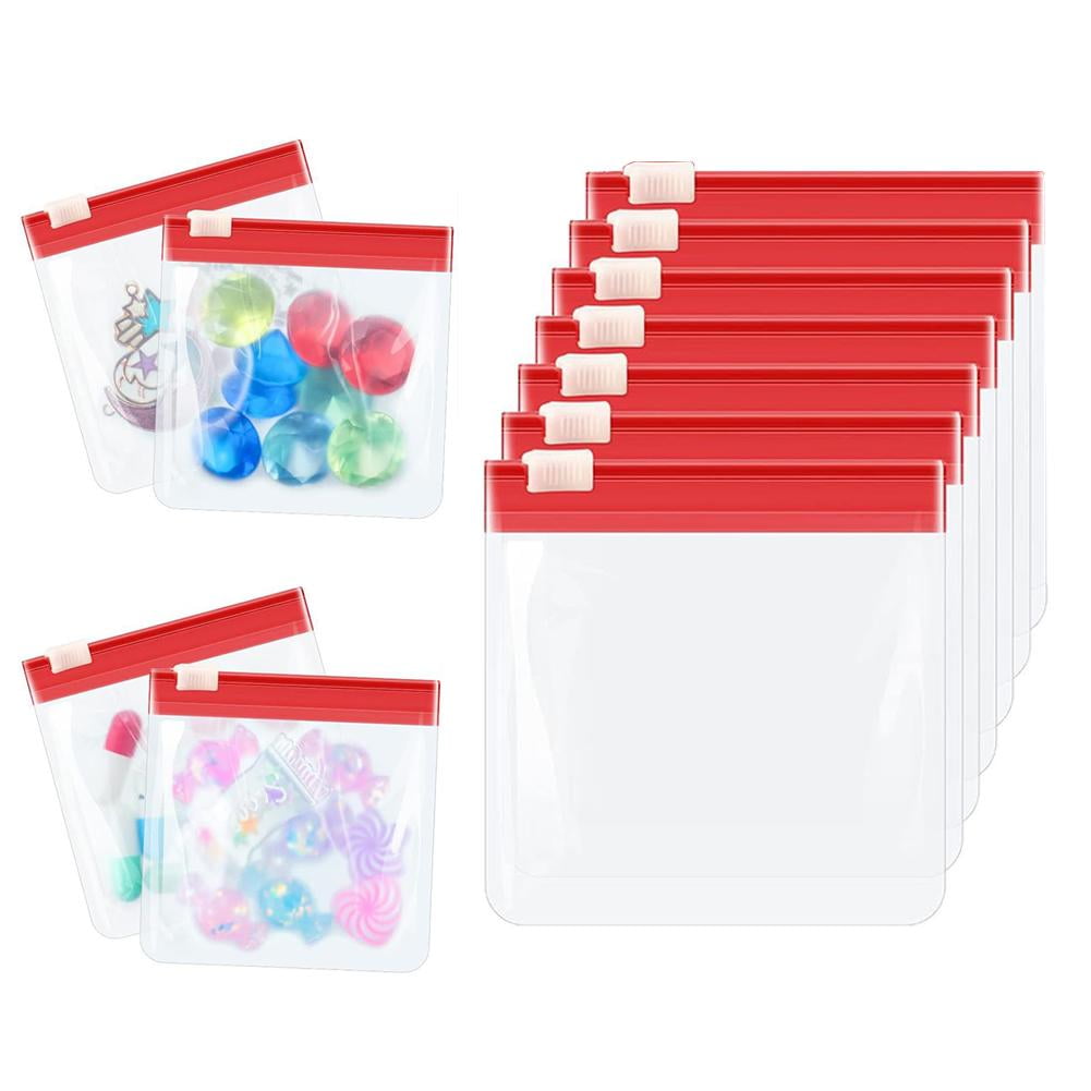 QenASHaing Reusable Translucent Pill Pouches with Slide-Lock Seals and ...