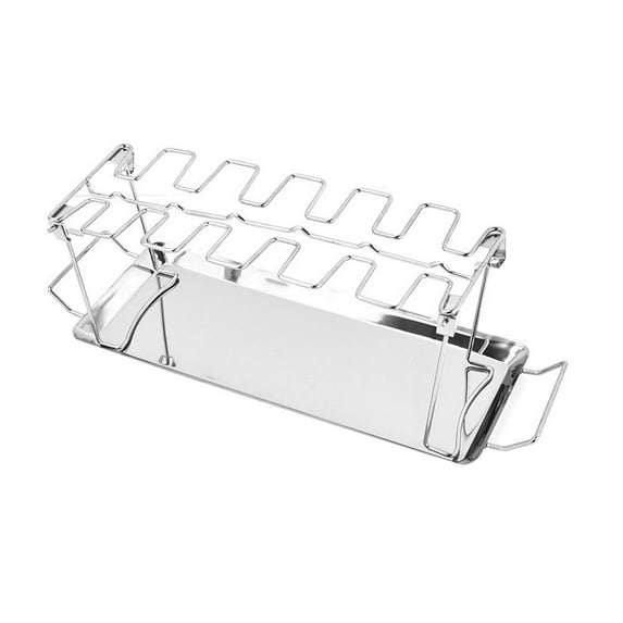 QenASHaing Stainless Steel Chicken Leg Grill Rack with Removable Oil ...