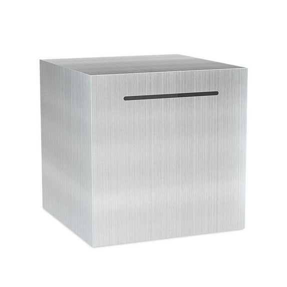 QenASHaing Steel Piggy Bank 4.7 Inch Cube with Locking Sticker, Shatter ...