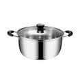 QenASHaing Steel saucepan with thickened single pan and easy-pour rim ...