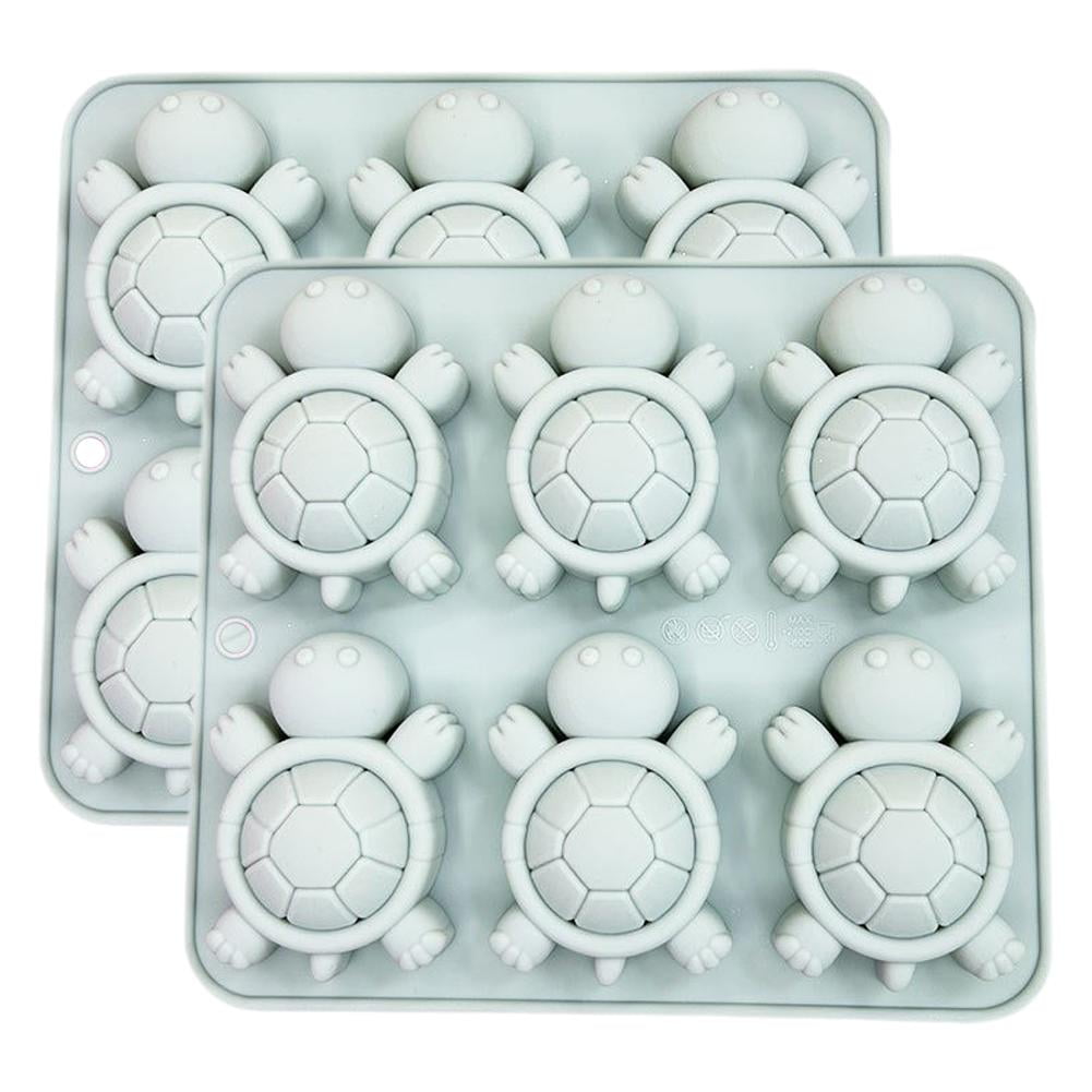 QenASHaing Turtle Ice Cube Mold 2-Pack, Food-Grade Silicone Easy ...