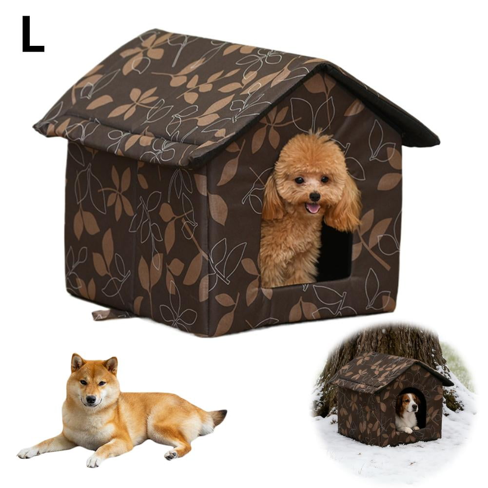 QenASHaing Waterproof Outdoor Cat House with Insulated Sponge ...