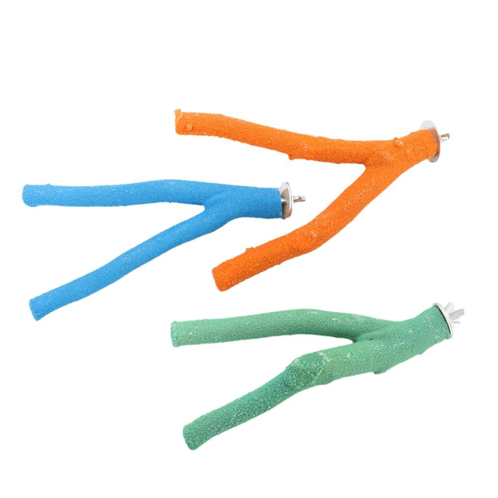 QenASHaing Wood bird stand pole 20cm, bite-resistant perch for safe ...