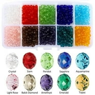 60Pcs 15 Colors Glass Bead Dangle Charms 22mm Round Bead Pendant ...