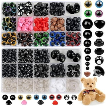 100 pc Craft Plastic Eyes Buttoned Back Stuffed Toy Eyes Flat Round Tan ...