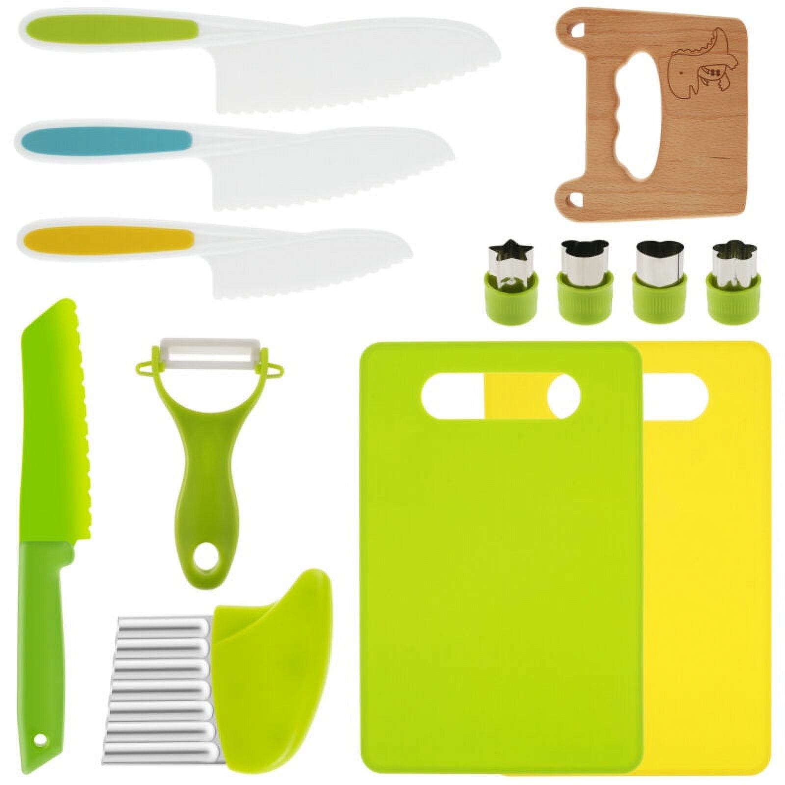 Qenwkxz 13pcs Kids Kitchen Cutter Set Portable Kids Cooking Cutter with ...