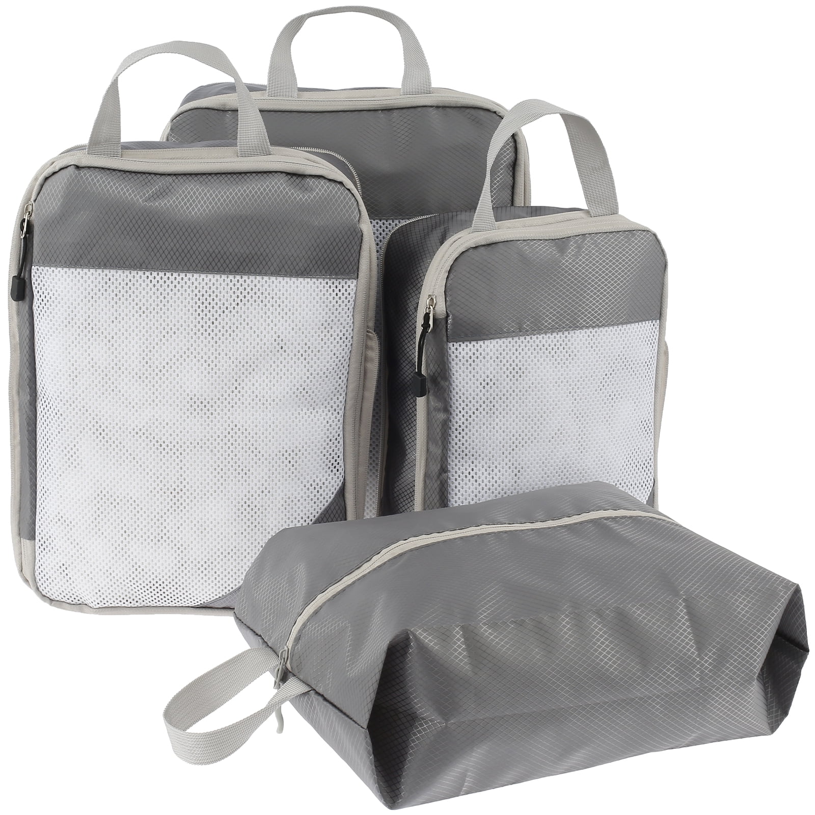 Qenwkxz 4PCS Compression Packing Cubes Set Portable Luggage Packing ...