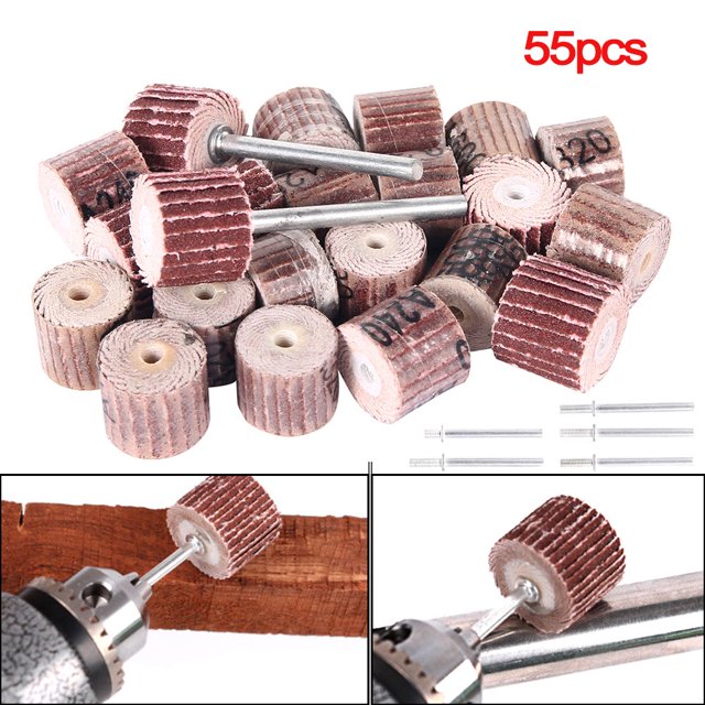 Qenwkxz 50pcs 80 600# Grit Flap Wheel Sandpaper Sanding Disc for Rotary ...