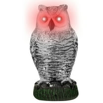 Falcon Decoy Bird Repellent Predator Flashy Reflective Eyes Owl Decoy ...