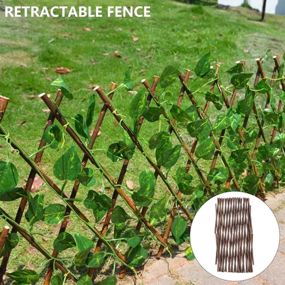 Qenwkxz Expandable Willow Trellis Garden Fence, Outdoor Gate, Plant ...