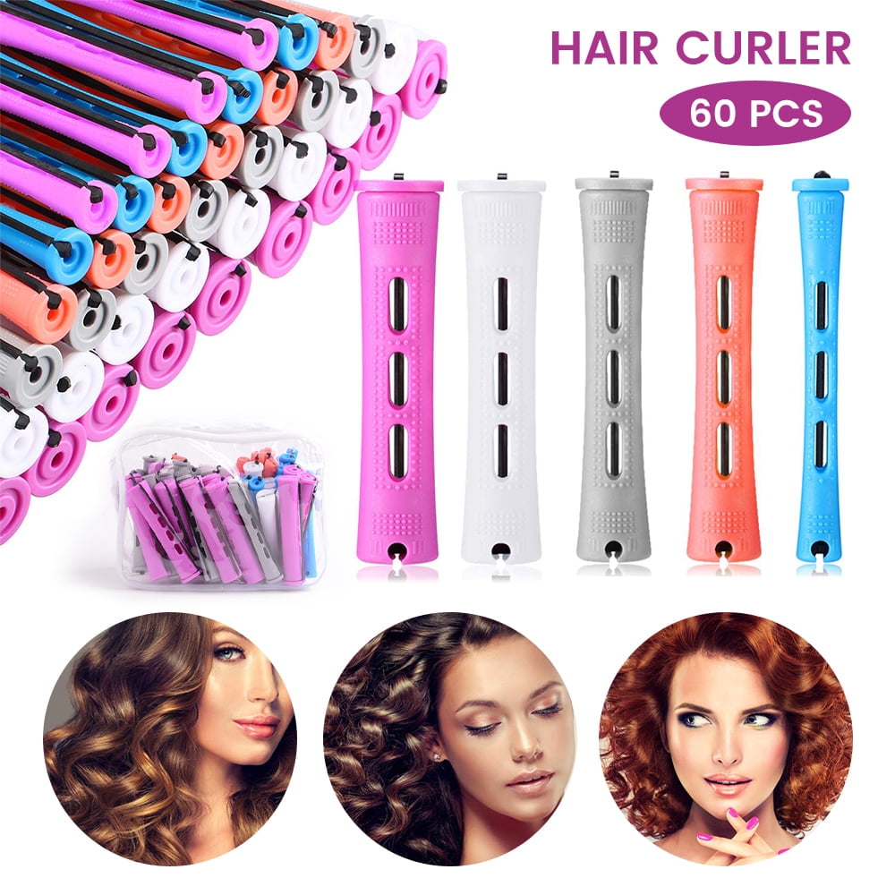 FUYGRCJ Perm Rods and 60 Pieces 5 Sizes Hair Rollers with Hair Cold ...