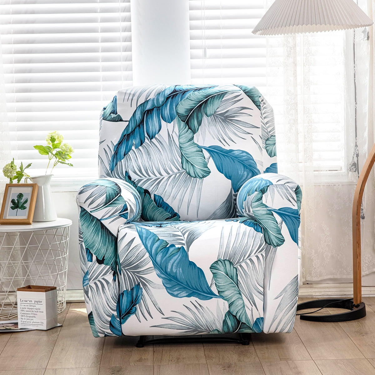 Qenwkxz High Stretch 4-Piece Reclinable Living Room Sofa Slipcover Set ...