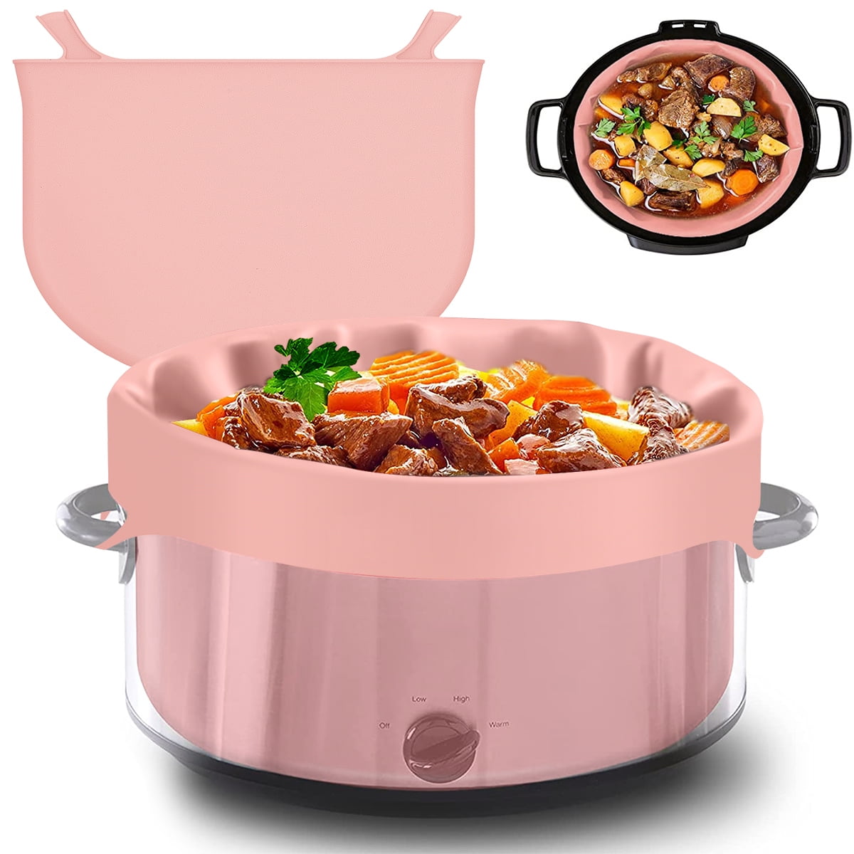 NUAHRHY Slow Cooker Liners Fit for 8 Qt Crock Pot, Silicone Cooking ...