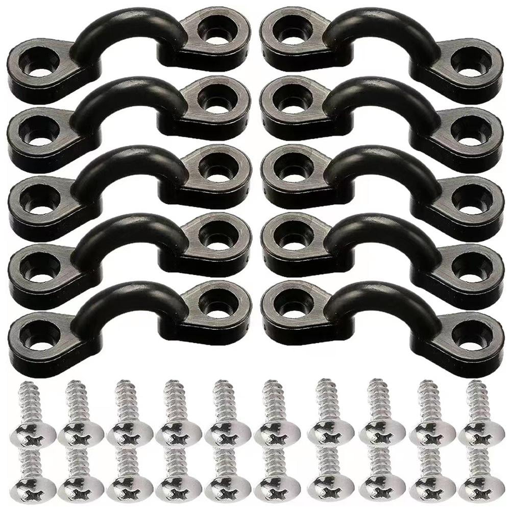 Qeortohers 10Pcs Kayak Pad Eye Kit, Nylon Bungee Deck Loops Tie Down ...
