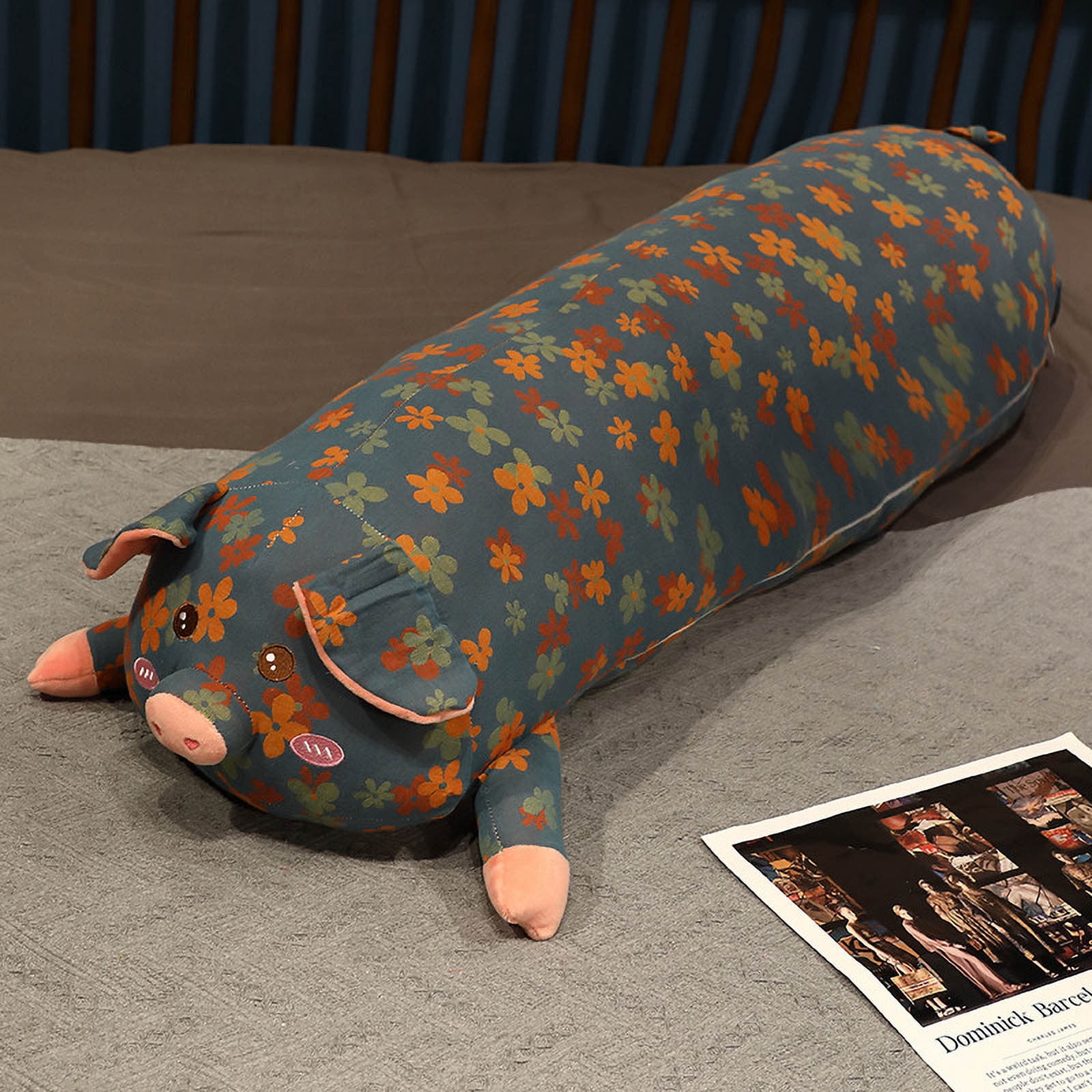 Qepwscx Cute Pig Plush Pillow Cover, 59" Lovely Pig Stuffed Animal ...