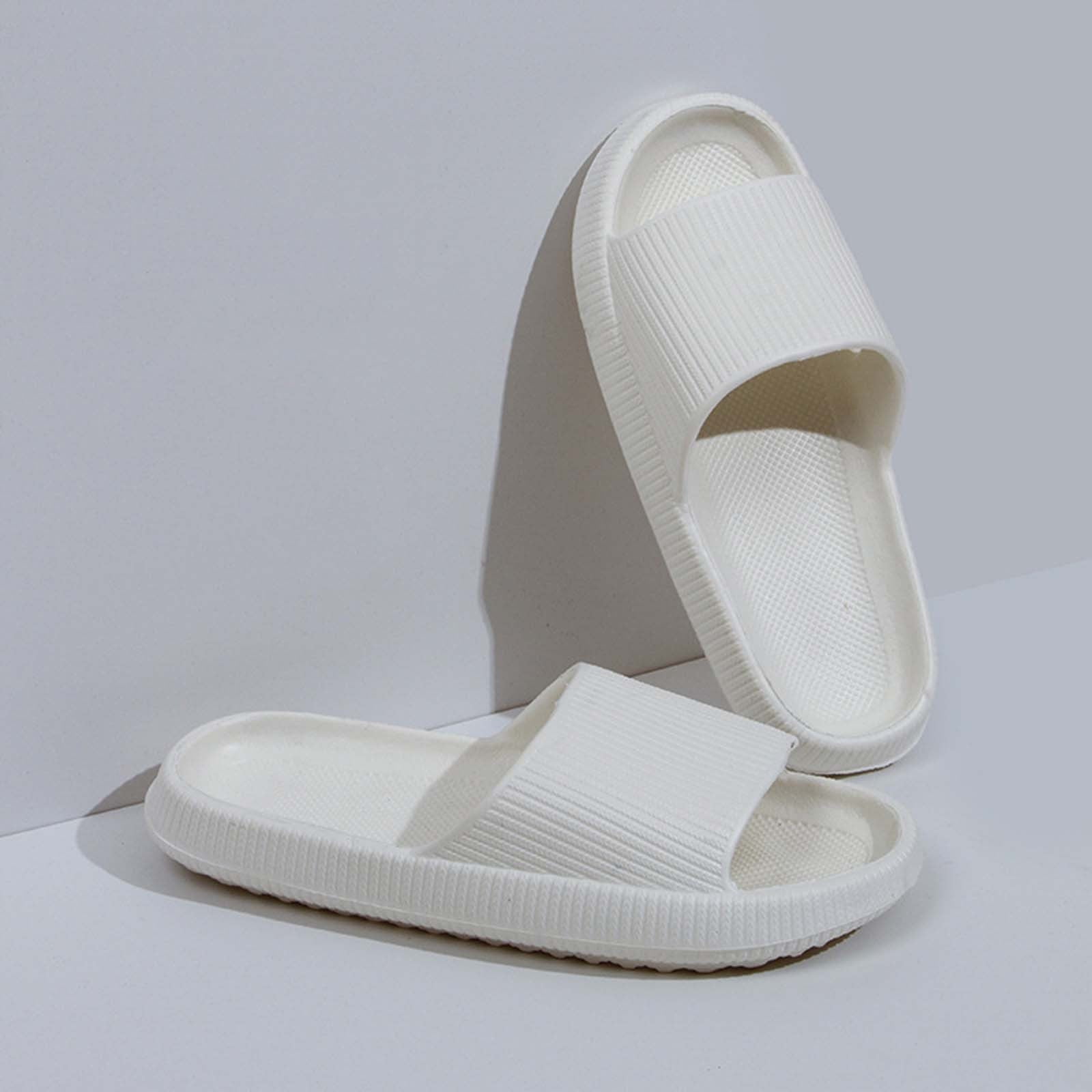 Qepwscx Shower Shoes Unisex Soft Non-Slip Bedroom Slippers Thick-soled ...