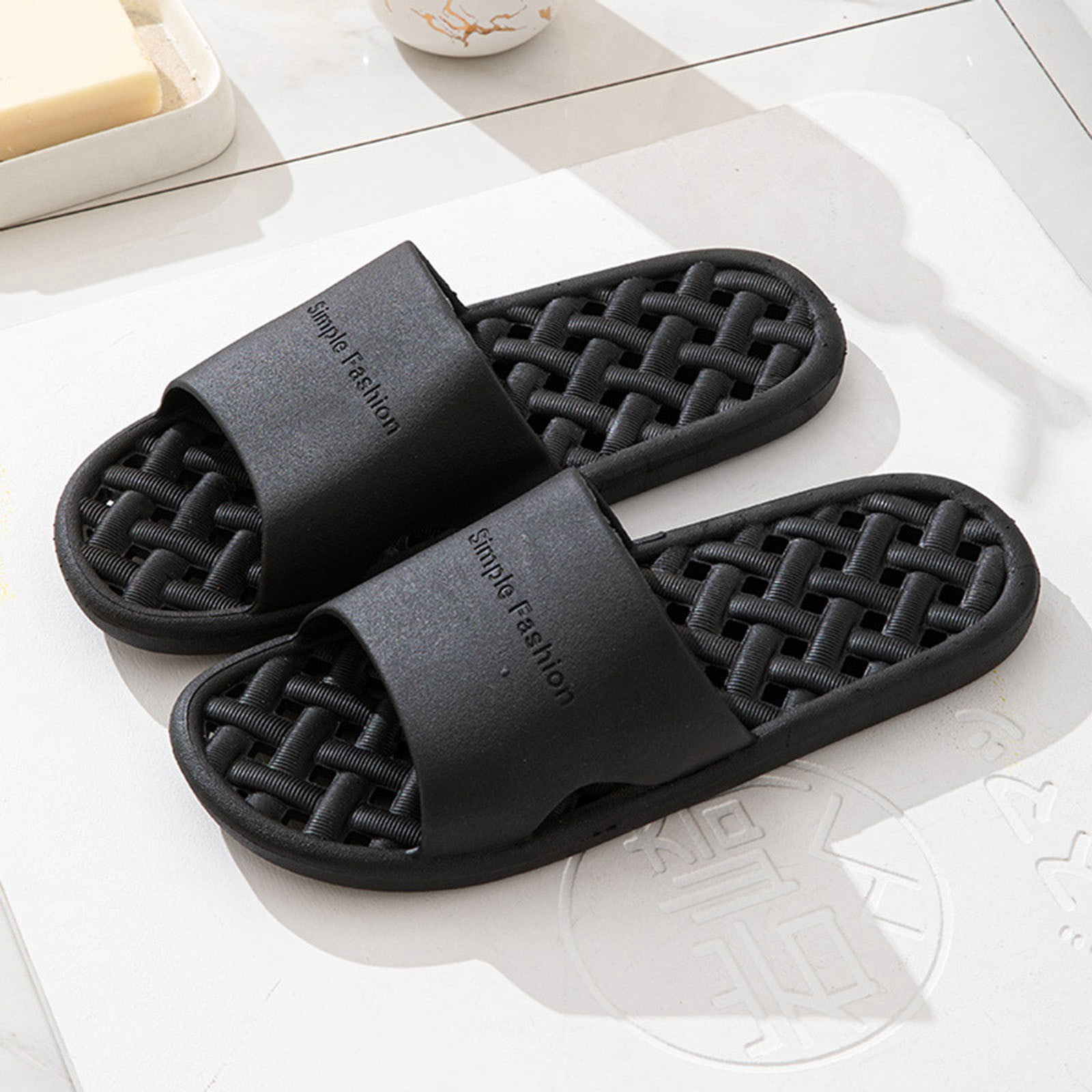 Qepwscx Unisex House Shoes Cozy Anti-Slip Indoor Slippers Waterproof ...