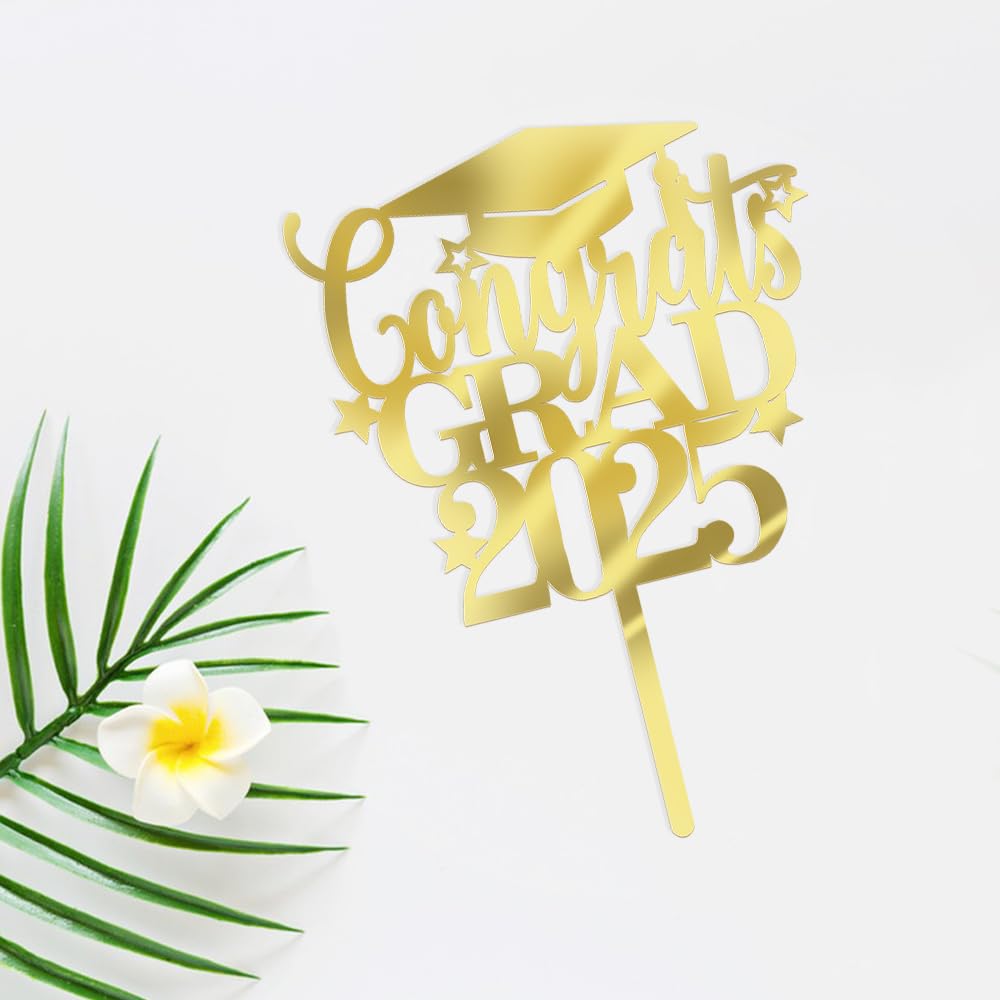 Qertesl Congrats Grad 2025 Cake Topper,2025 Graduation MDH1Cake Topper ...