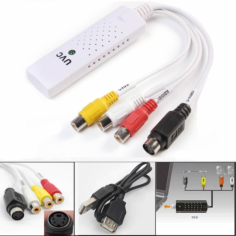 Qesai USB 2.0 Video TV Tuner Audio Capture Card Converter Adapter for ...