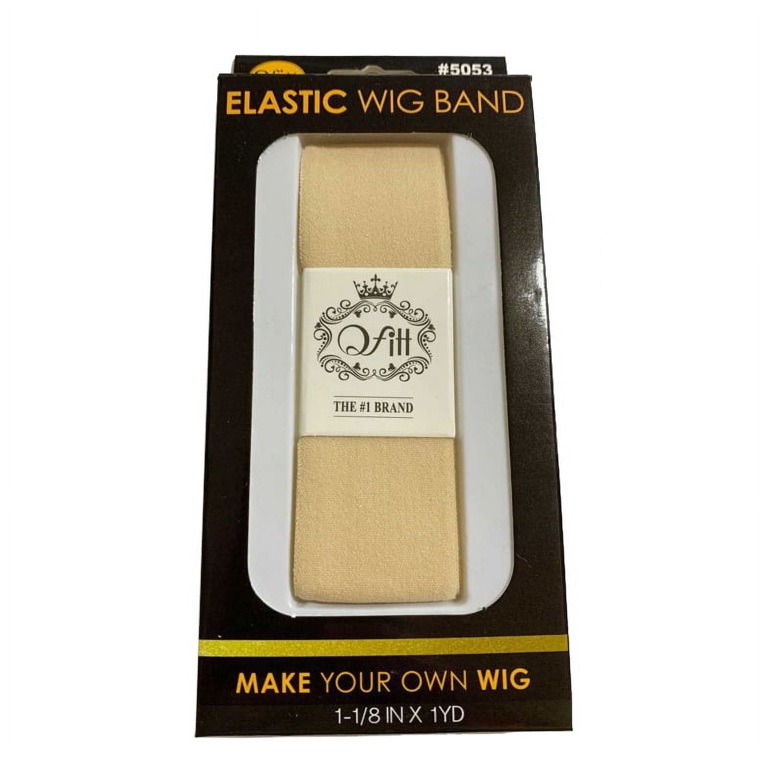 Qfitt Make Your Own Wig Elastic Wig Band Beige Color 1 1/8" x 1 Yd,Pack ...