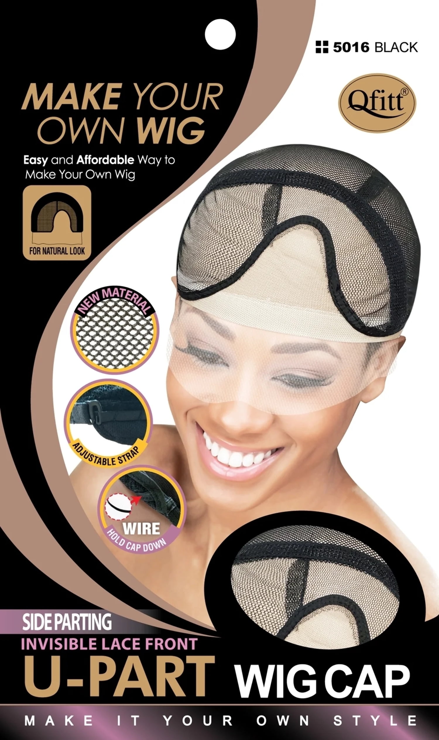 Qfitt Side Parting Invisible Lace Front U Part Wig Cap 5016 Walmart