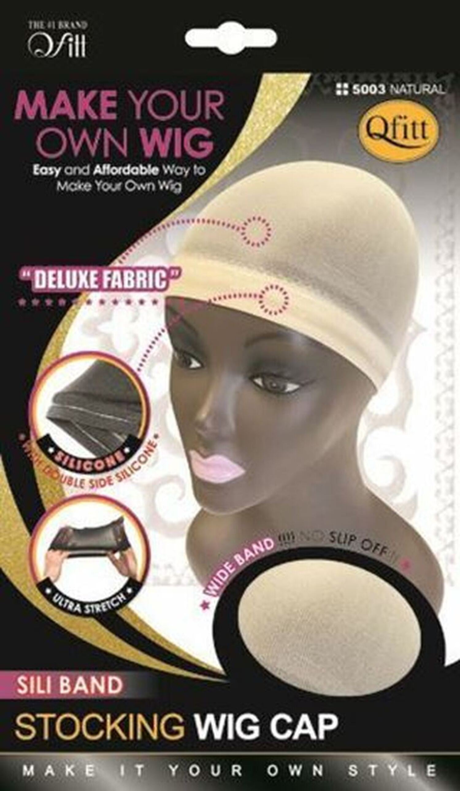 Qfitt Sili Band Stocking Wig Cap - 5003 Beige (Natural) - Walmart.com