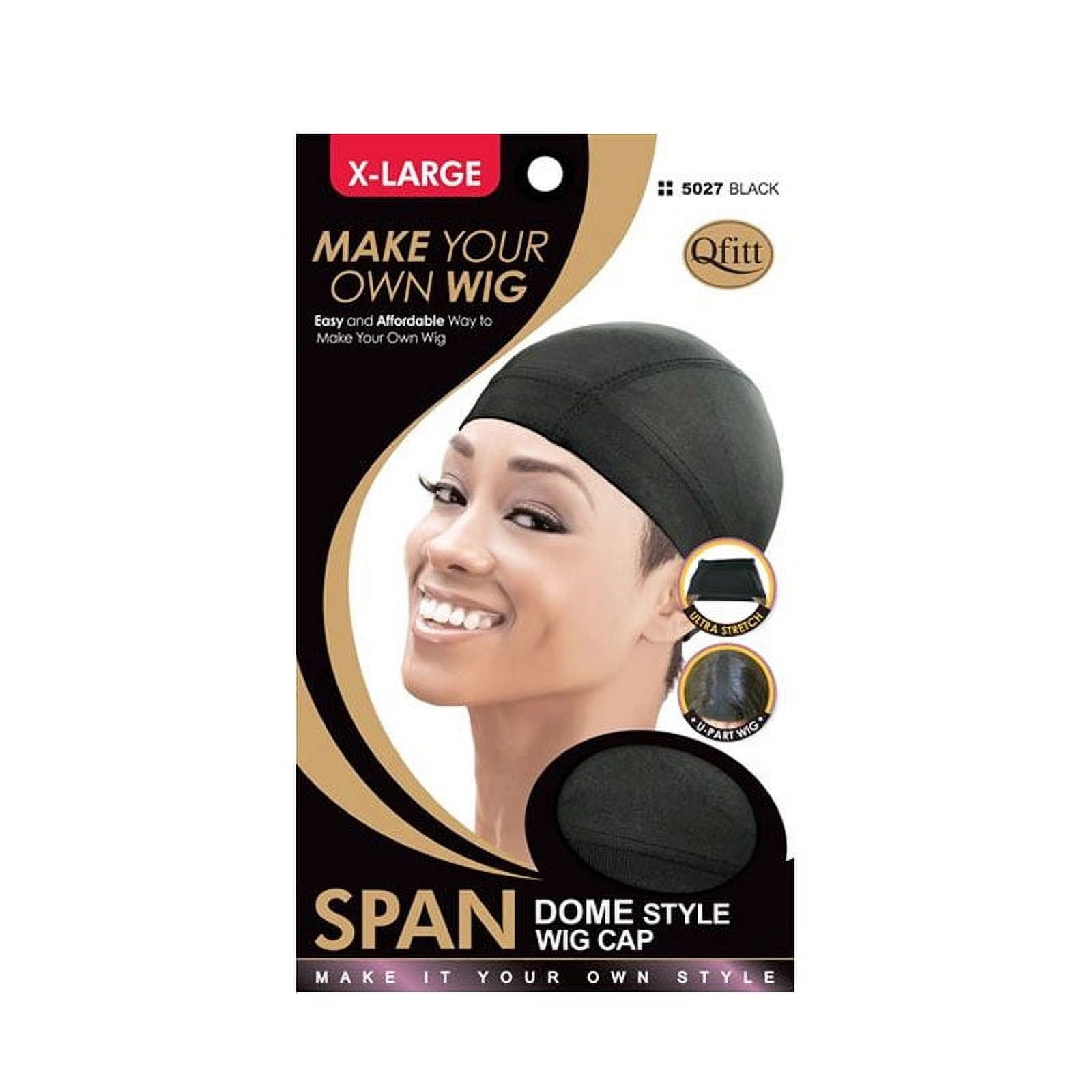 Qfitt Span Dome Style Wig Cap, X Large, Black - Walmart.com