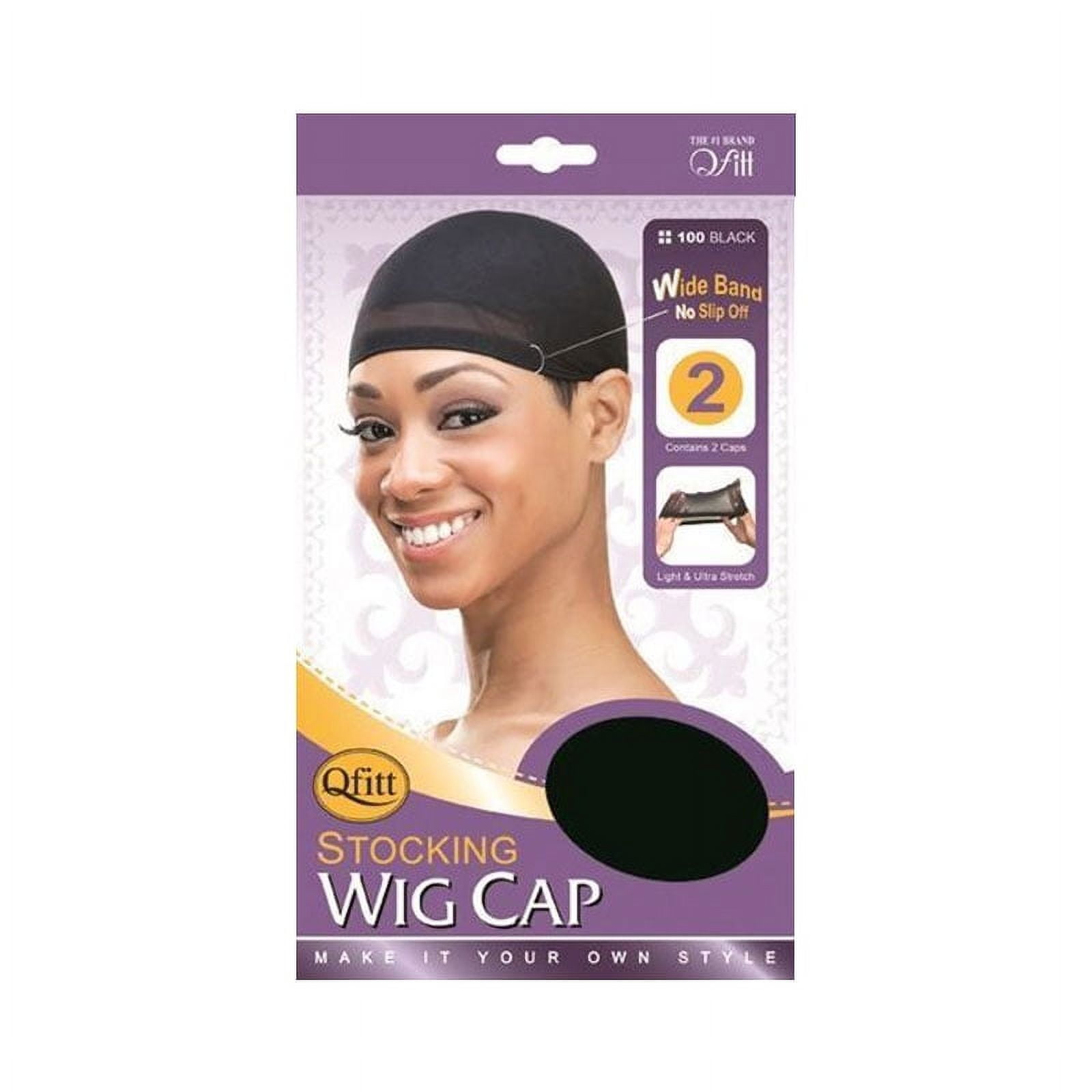 Qfitt Stocking Wig Cap, 2 Caps, 100 Black - Walmart.com