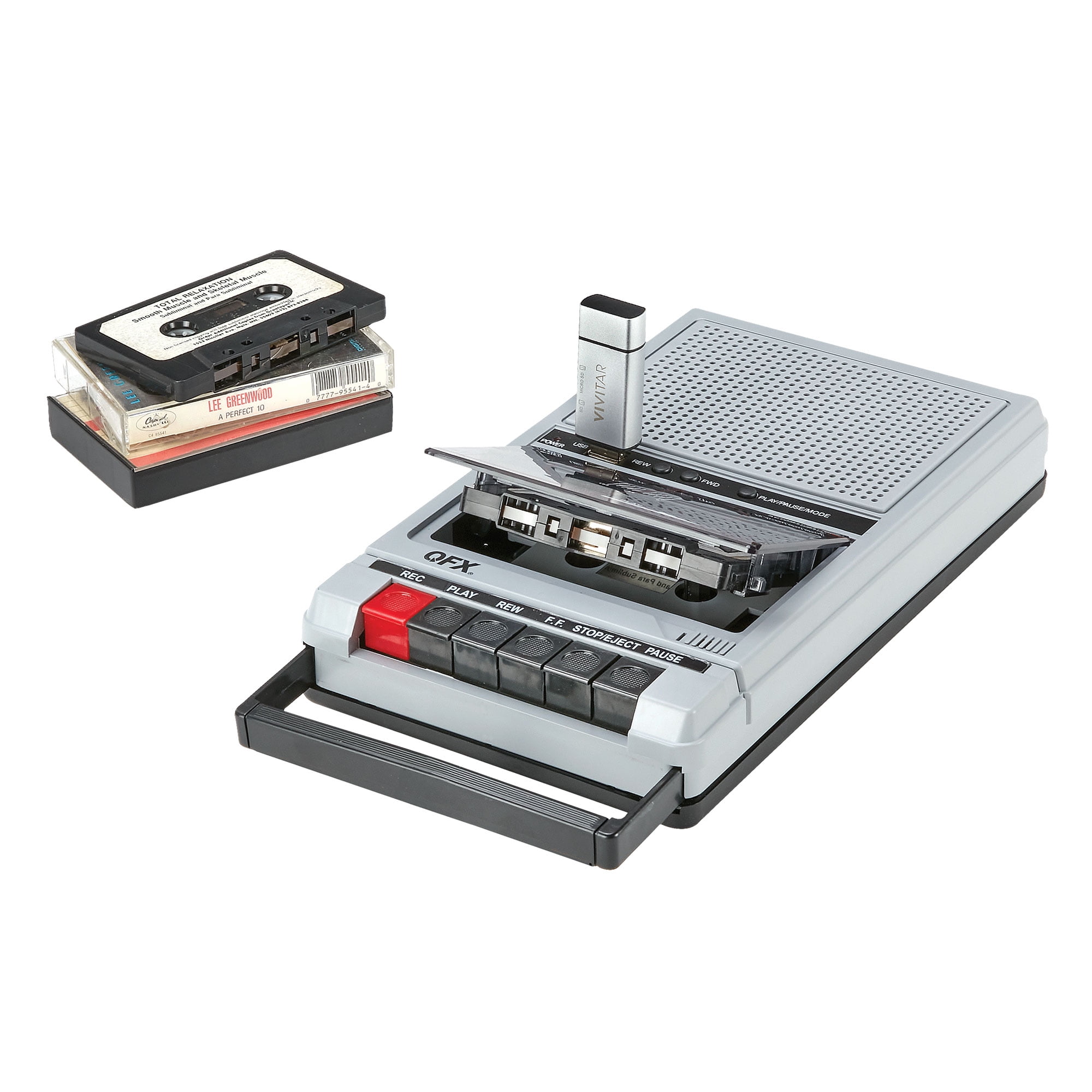 QFX Classic Cassette Recorder with Bluetooth - Portable Tape Player ...