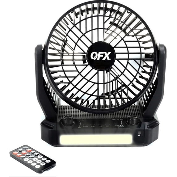 Qfx Solar Led Bluetooth Radio Fan - Walmart.com
