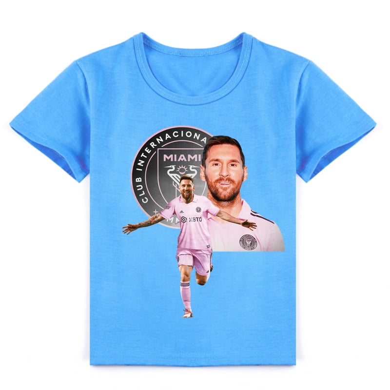 Qhelaa Messi Short Sleeve T-Shirt for Boys and Girls Cotton T-Shirts ...