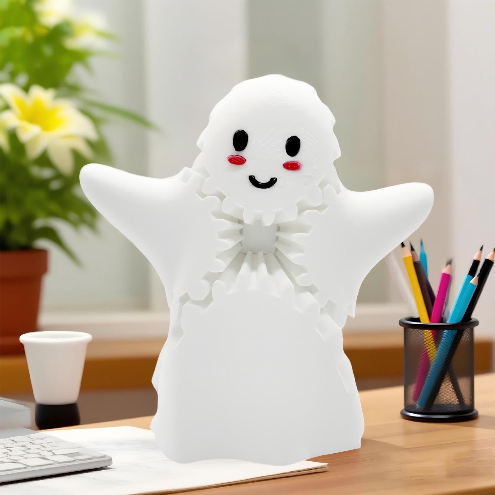 Qhnvtd Ghost GearCube Puzzle Toy, 3D Printed Ghost Cube Fidget Toy for ...