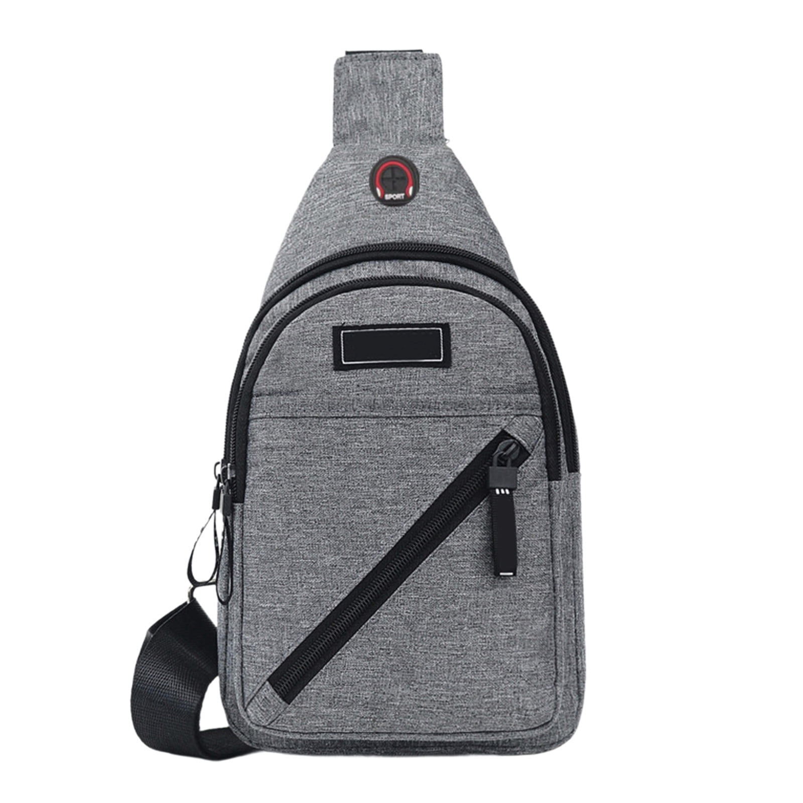Qholemyo Chest Bag Sling Bag Shoulder Crossbody Bags Multiple Zippered ...
