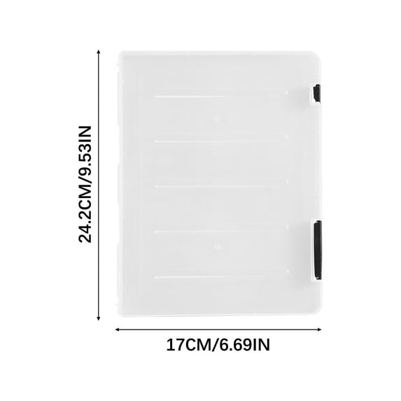 Qholemyo Clear Plastic Transparent File Organizer Storage Box Document ...