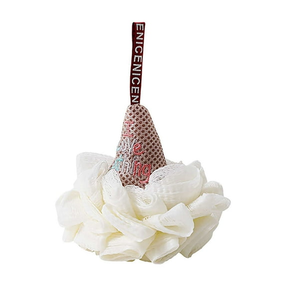 Qholemyo Cute Ice Cream Shaped Bath Sponge Shower Pouf Soft Non ...