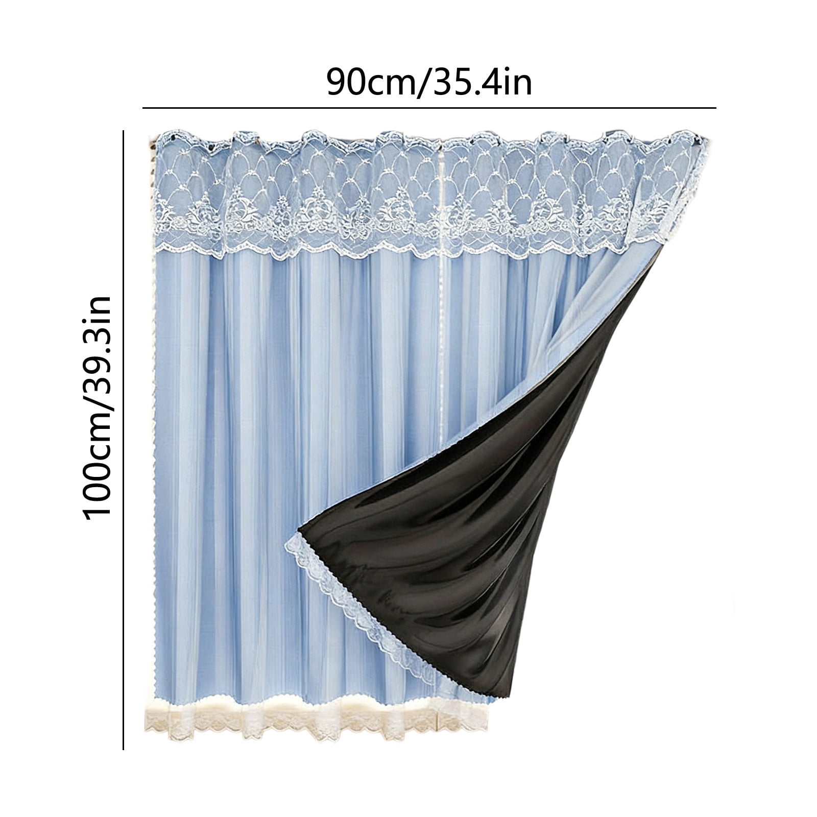 Qholemyo Double Layer Blackout Curtain For Bedroom Living Room Thermal ...