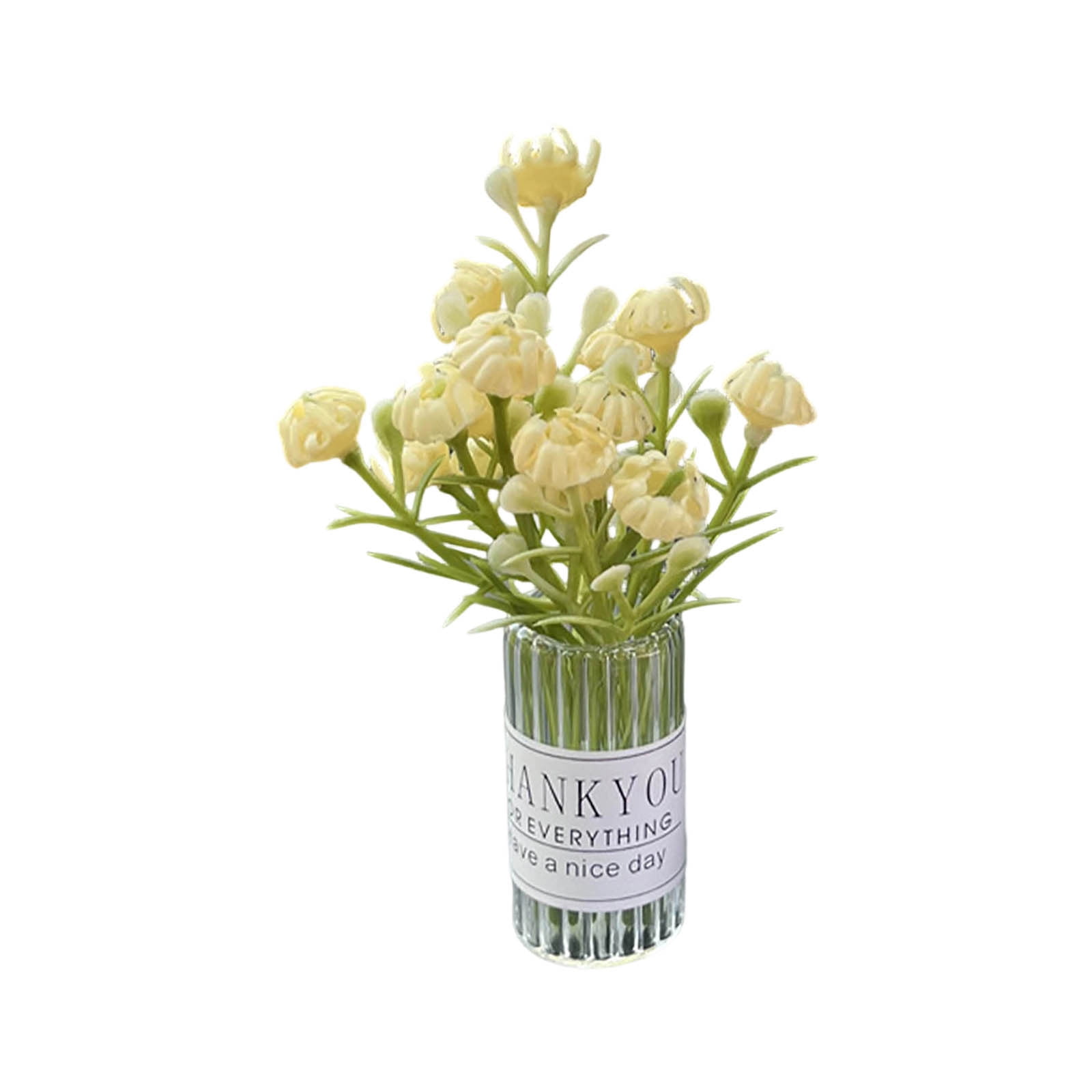 Qholemyo Fresh Mini Car Ornaments Vase Flowers Car Interior Accessories ...