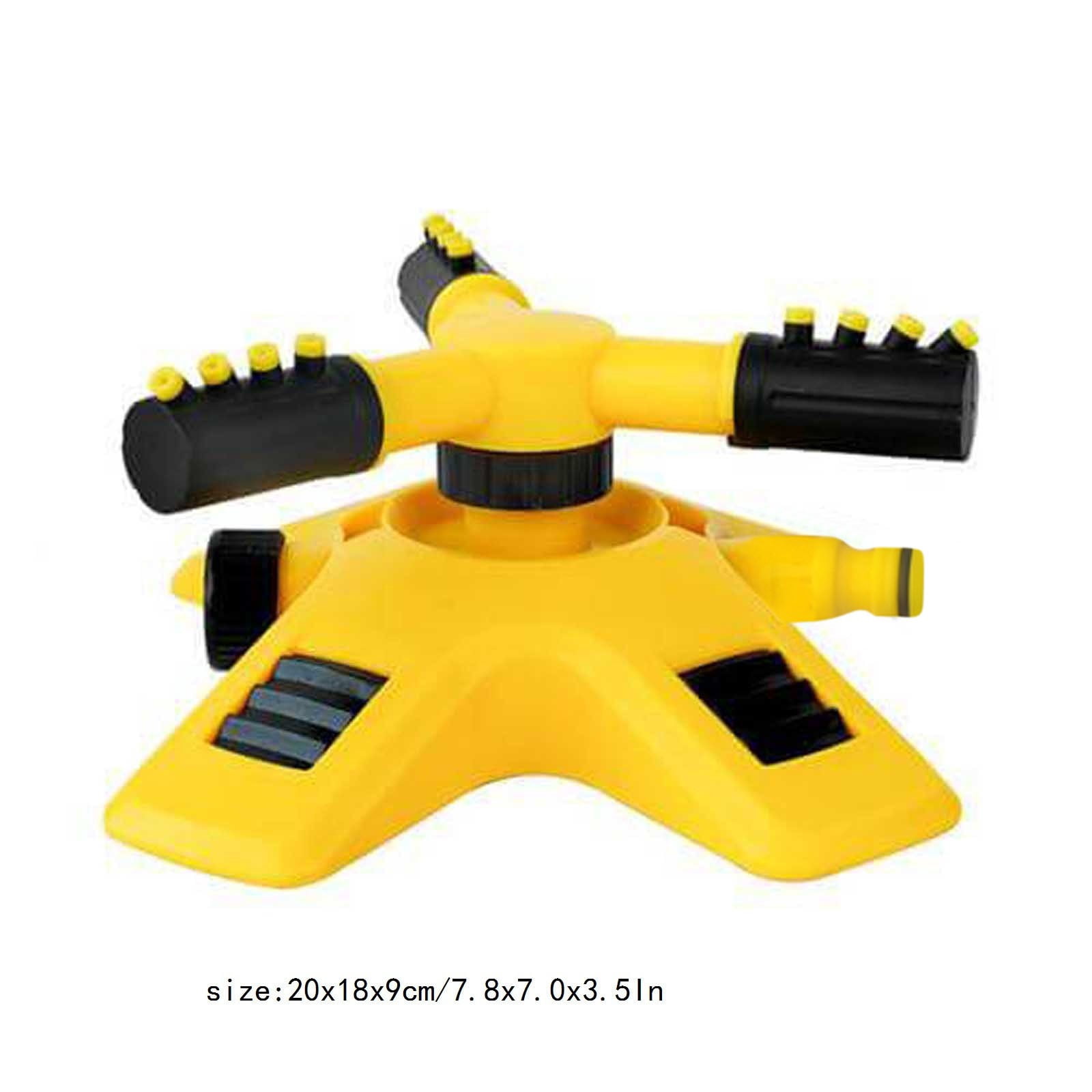 Qholemyo Garden Sprinkler 360 Automatic Rotating Portable 3 Arm Nozzle ...