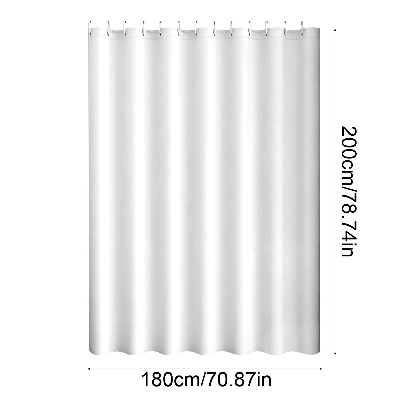 Qholemyo Solid Color Waterproof Outdoor Long Curtain Blackout Curtain ...