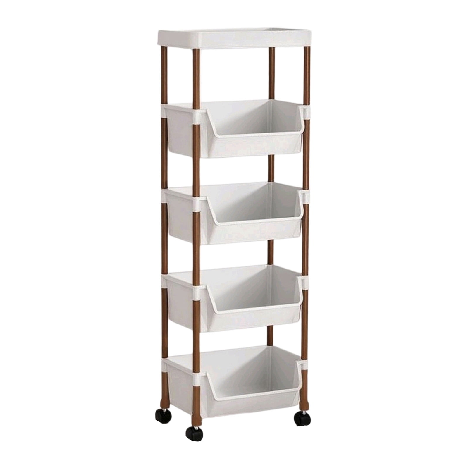 Qholemyo Storage Rack Multi Layer Storage Cart Mobile Storage Rack With ...