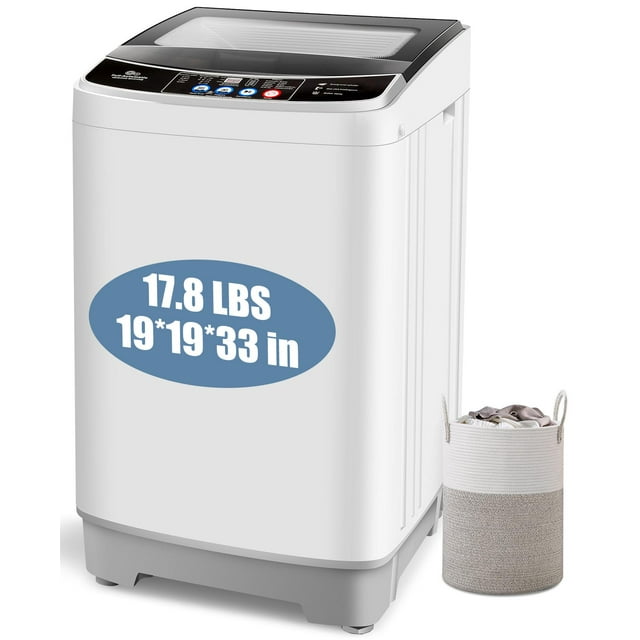 Qhomic 17.8 lbs 2 in 1 Portable Washer & Dryer, LED Display, 10 Wash ...