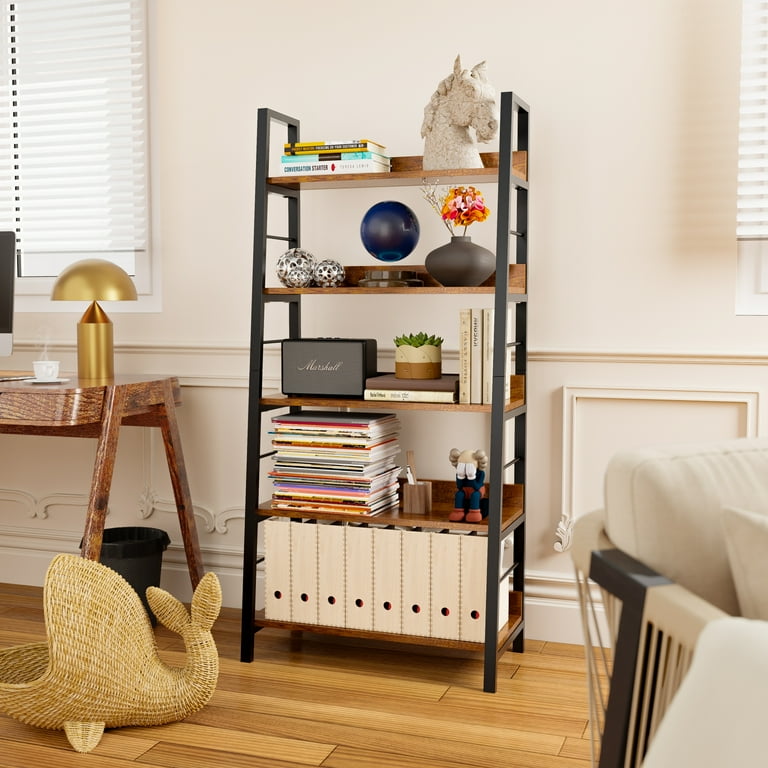 Small leaning ladder shelf store