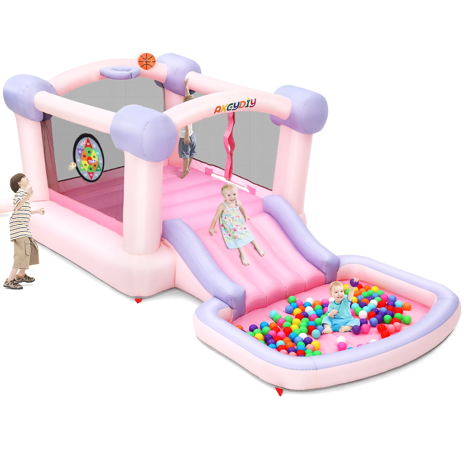 Qhomic Children's Indoor/Outdoor Inflatable Bounce House,470W Blower ...