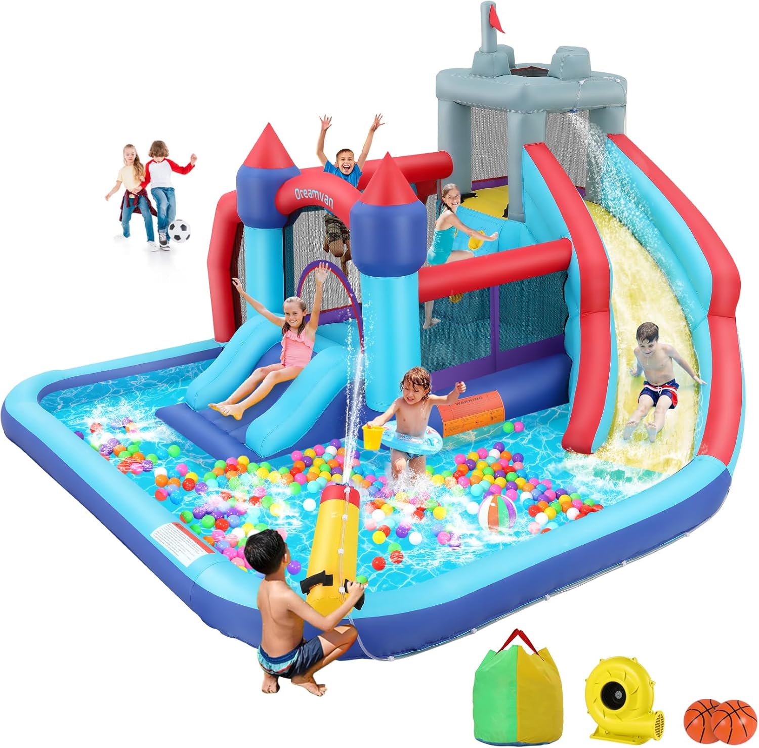 Qhomic Inflatable Bounce House for Toddlers with Blower, Children's ...