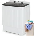 Qhomic 30lbs Portable Top Load Washer & Dryer Combo, 2-in-1 Twin Tub ...
