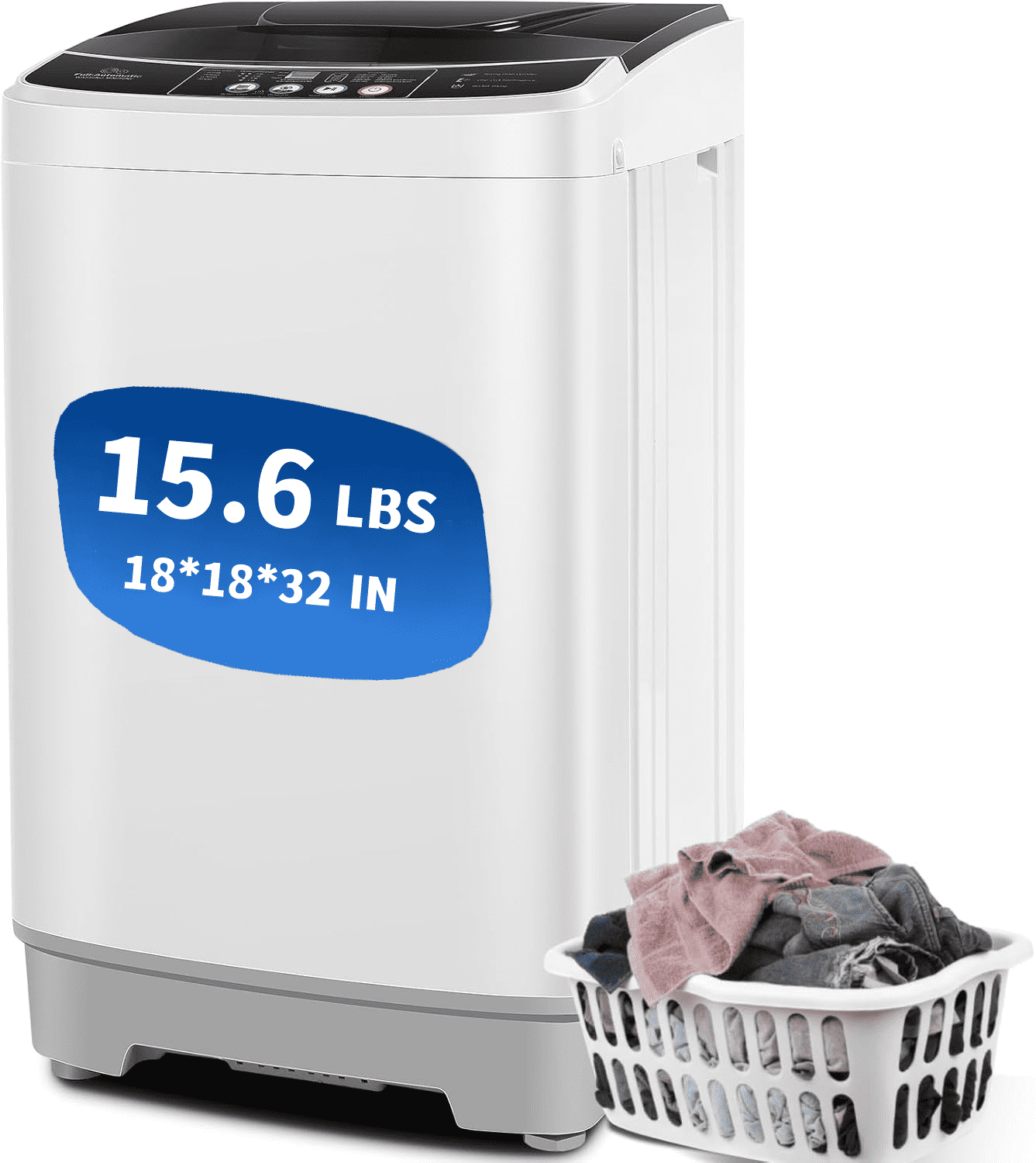 Qhomic 13.5lbs Portable Washer/Dryer Combo, Fully Automatic Compact for ...