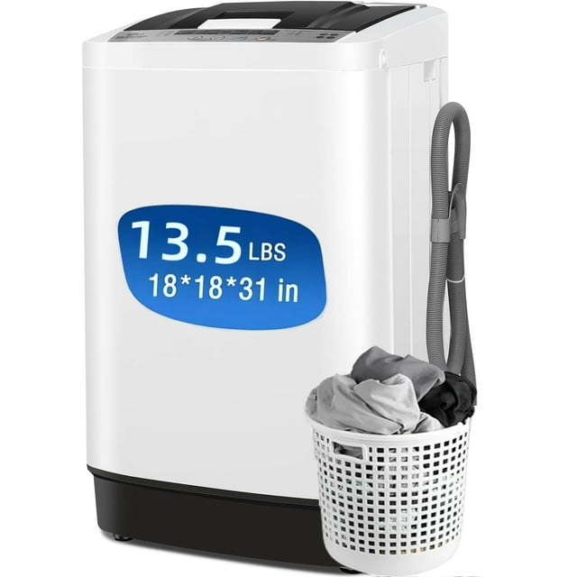 Qhomic 13.5lbs Portable Washer/Dryer Combo, Fully Automatic Compact for ...