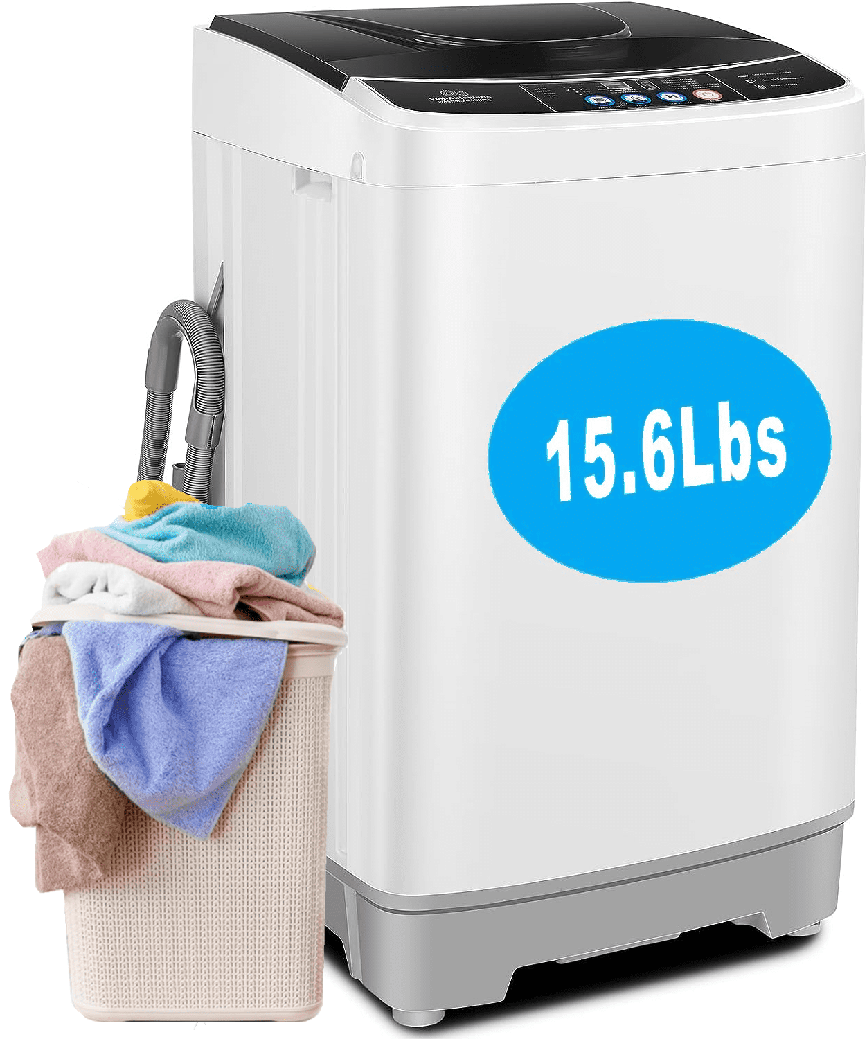 Qhomic Portable Washing Machine, 15.6LBS Compact Washing Machine, Wash ...