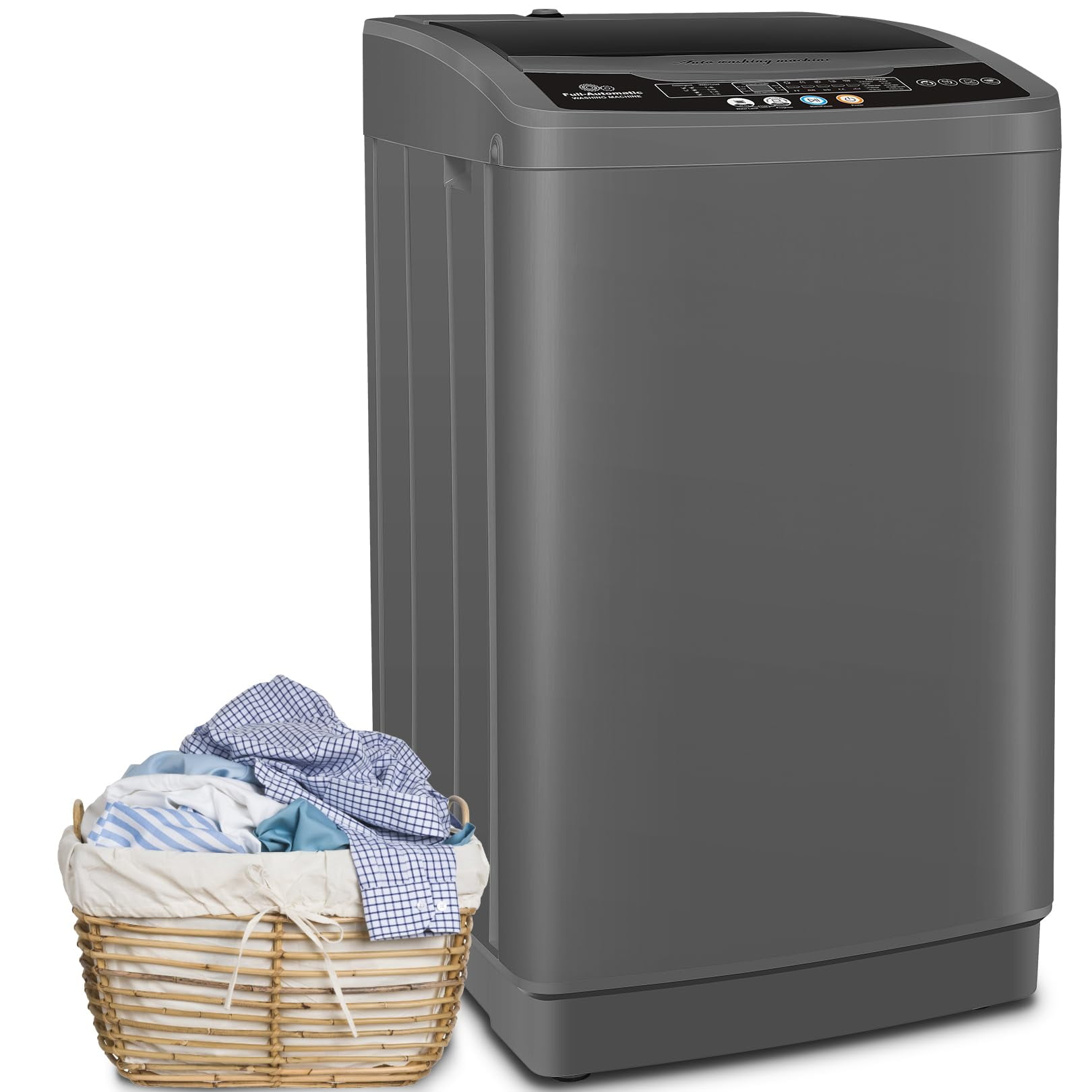 Qhomic Top Load Portable Washing Machine, 17.6lbs Twin Tub Compact ...