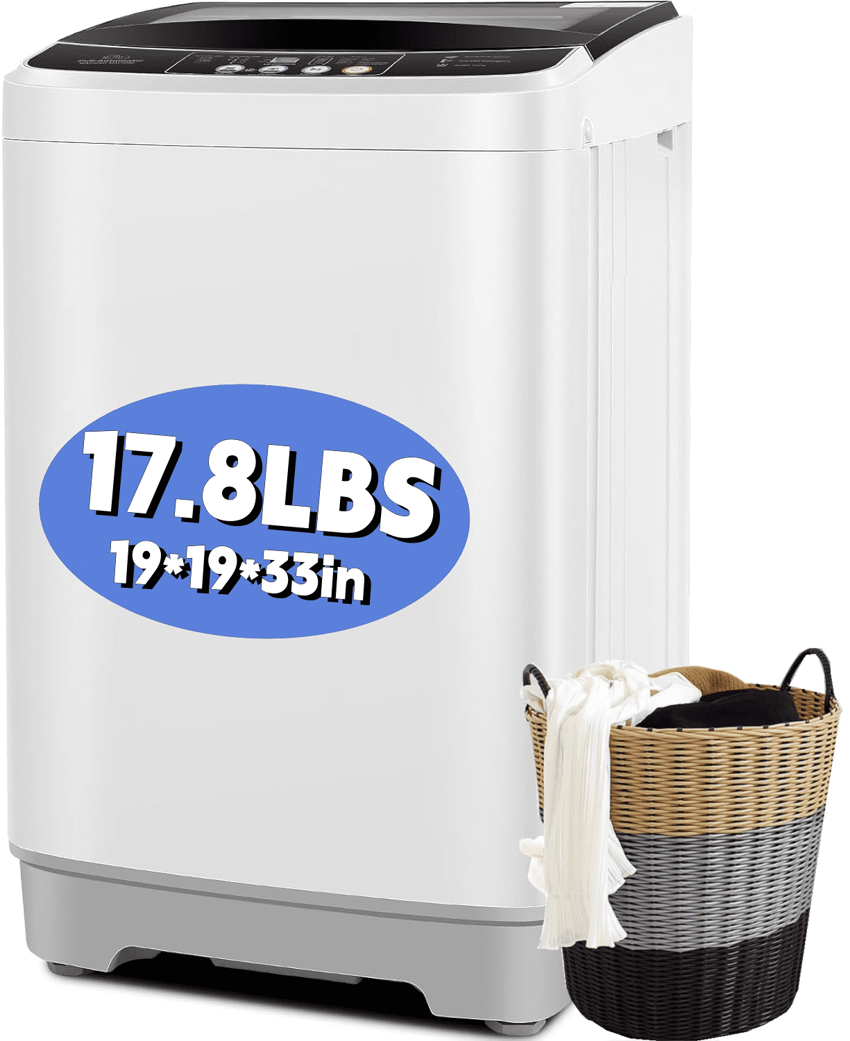 Qhomic 20LBS Portable Electric Washer, Full Automatic Laundry Machine ...